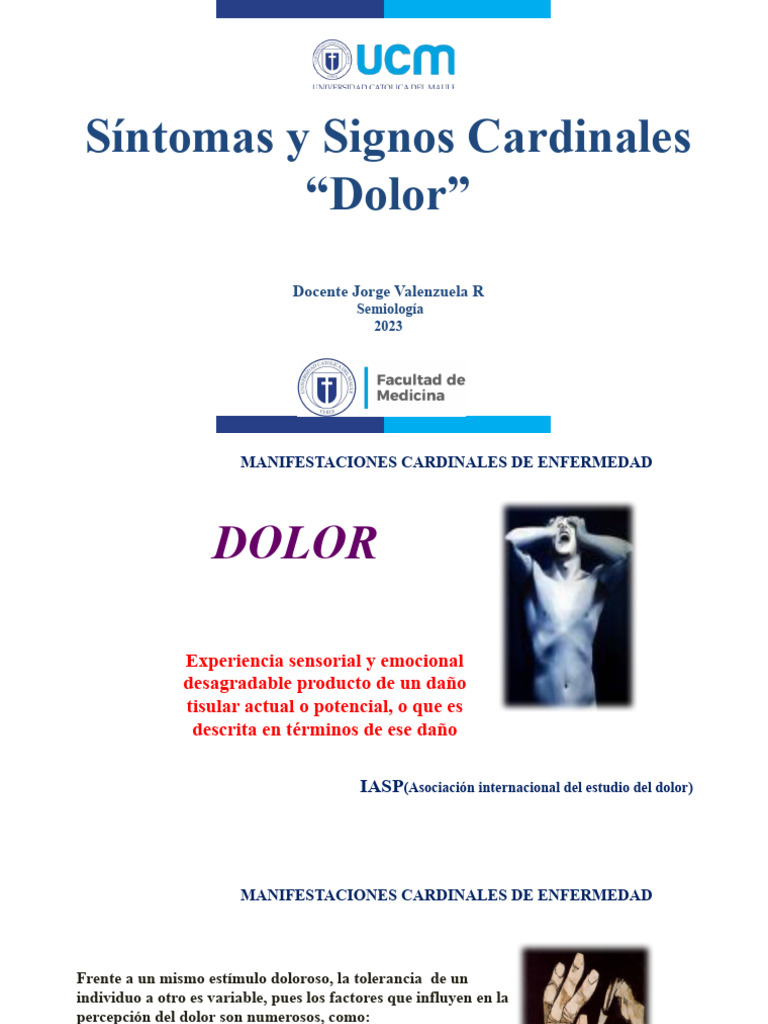 Tipos y Características del Dolor | PDF | Dolor | Síntomas y signos