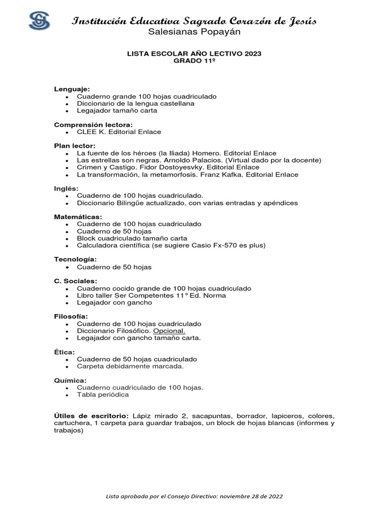 Lista Textos y Tiles 2023 | PDF | Lápiz