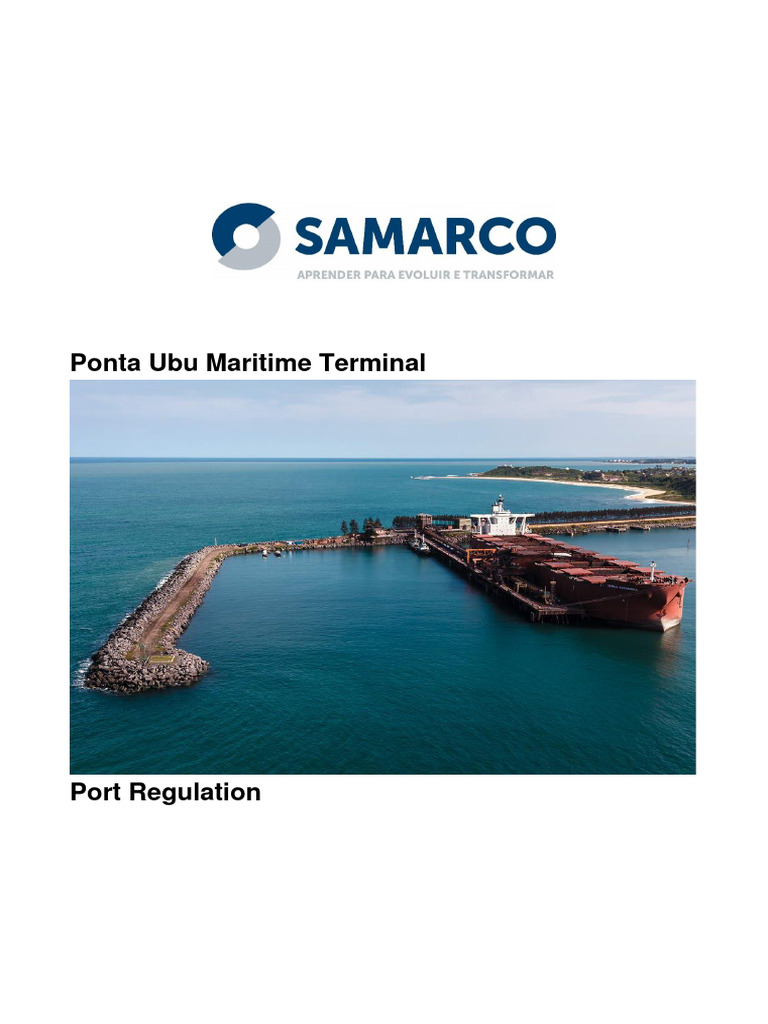 Ponta Ubu Port Regulation v.2.2 | PDF | Ships | Maritime Pilot