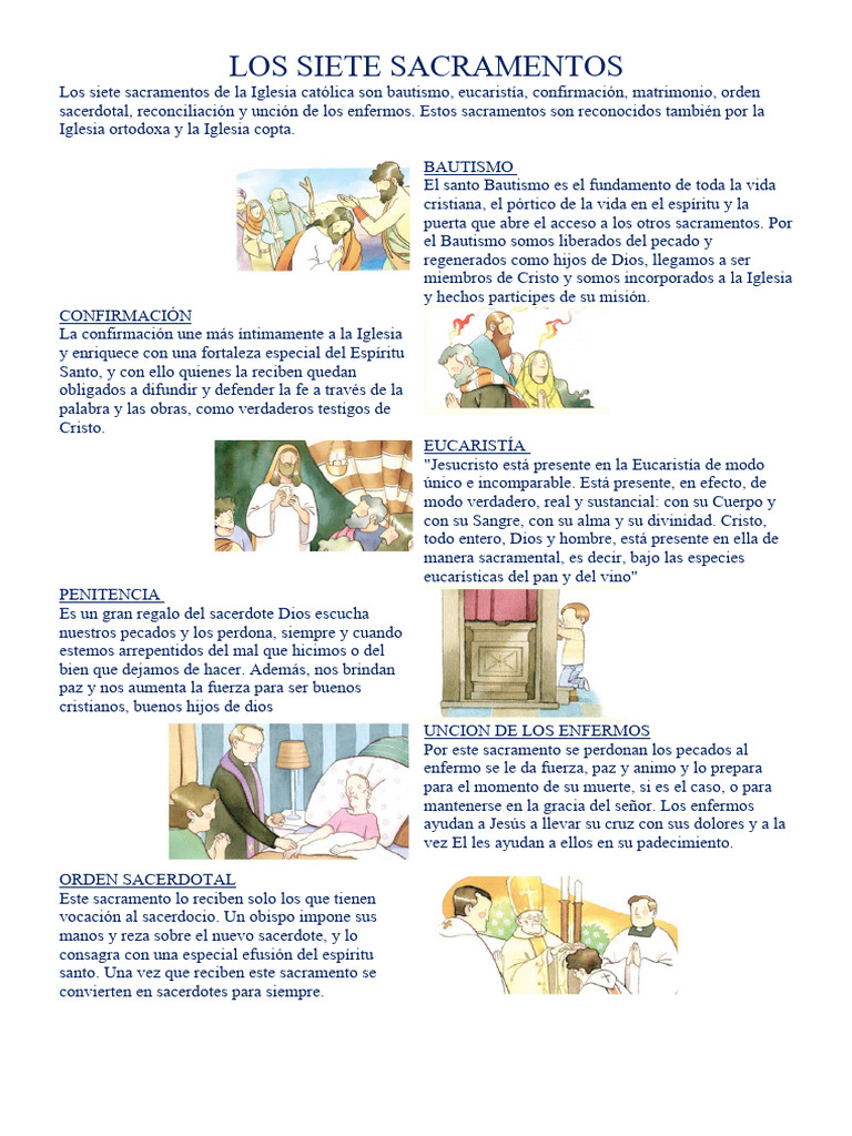 Los siete sacramentos católicos | PDF | Sacramentos | Confirmación