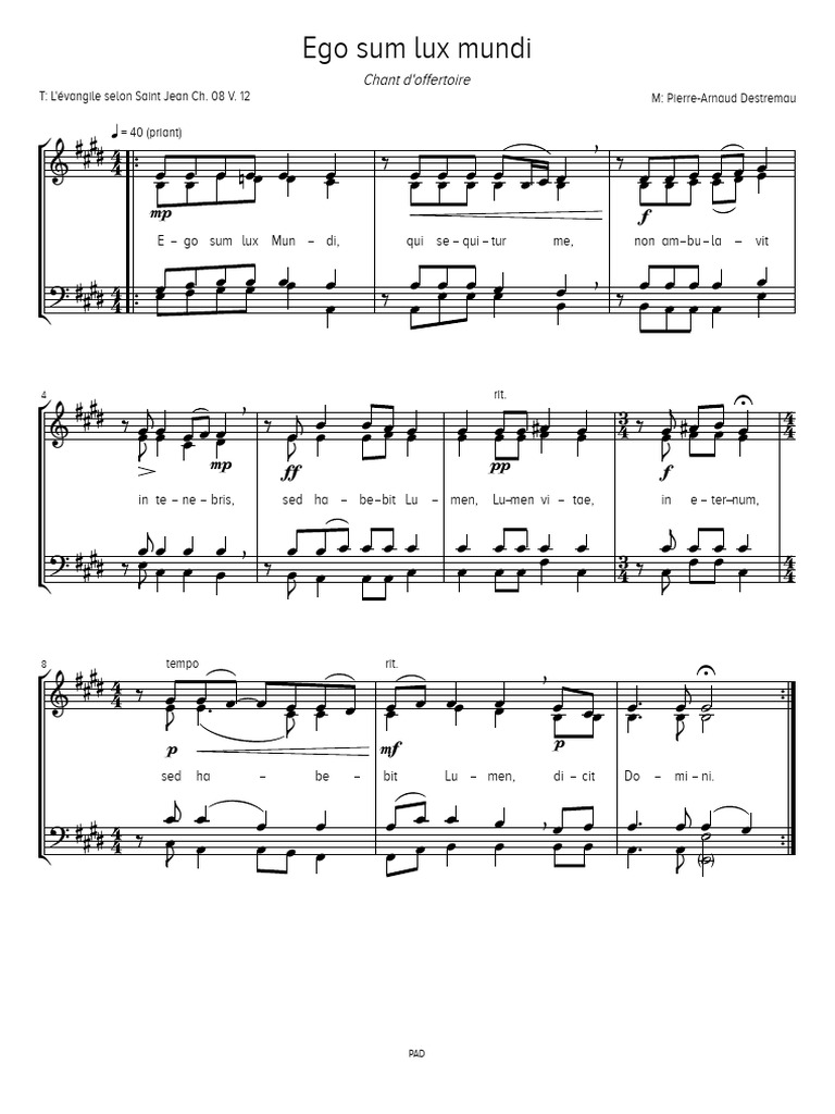 Ego Sum Lux Mundi-1 | PDF