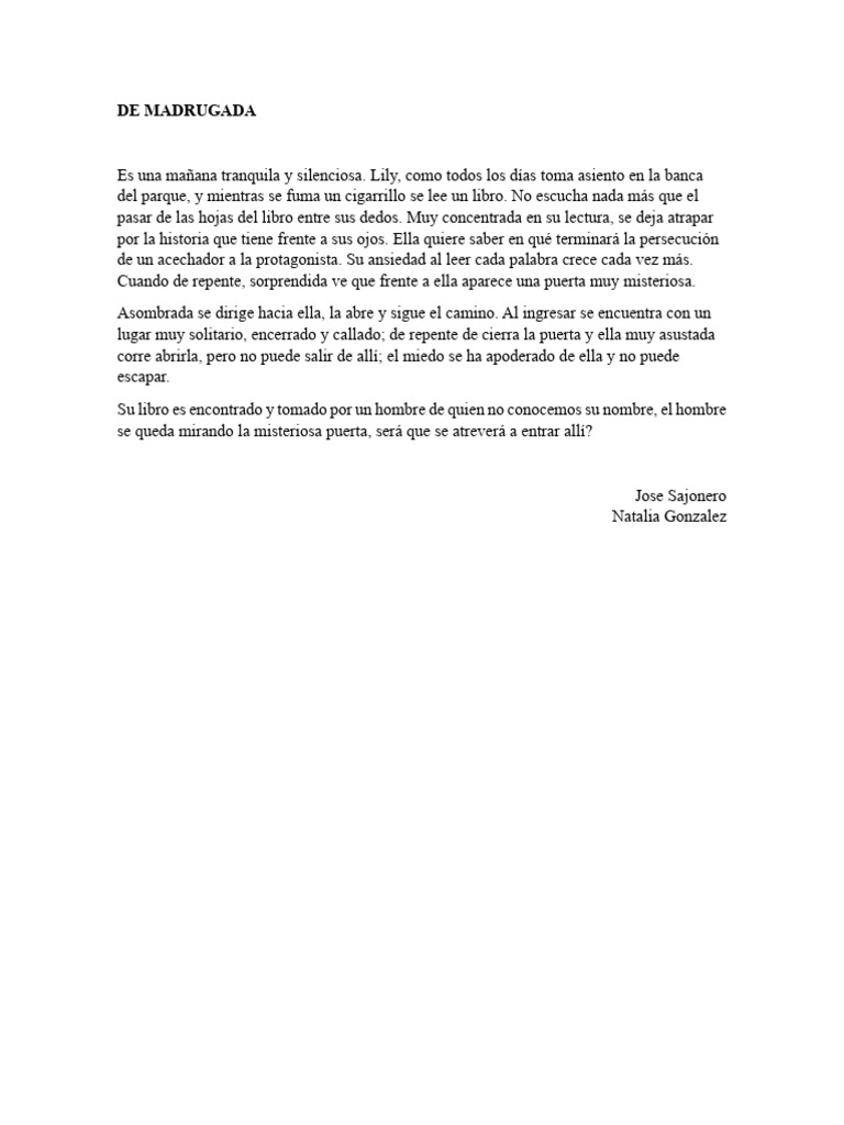 Cuento de Madrugada | PDF