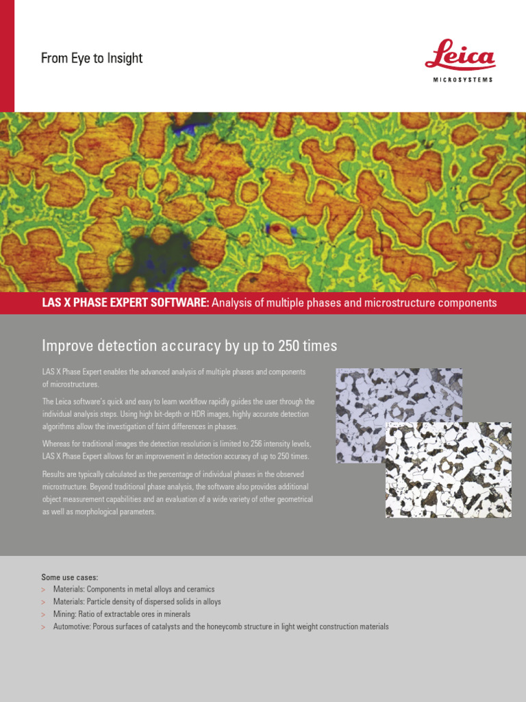 LAS X Phase Expert: Enhanced Microstructure Analysis | PDF ...