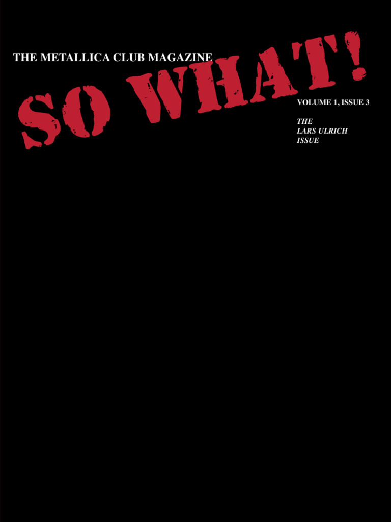 So What Volume 1 Issue 3 - 1994 | PDF