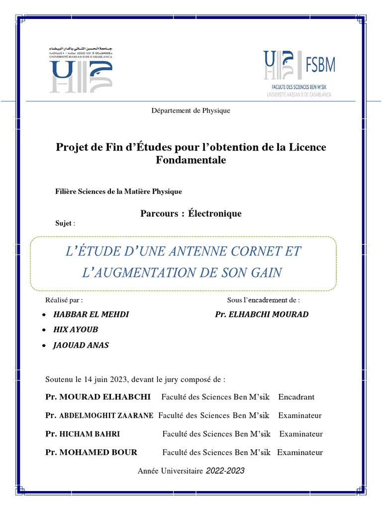 Étude sur l'antenne cornet et son gain | PDF | Antenne (Radio ...