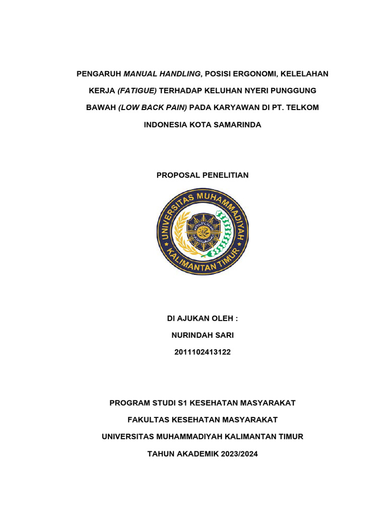 Proposal Penelitian Nurindah Sari 1 Pdf