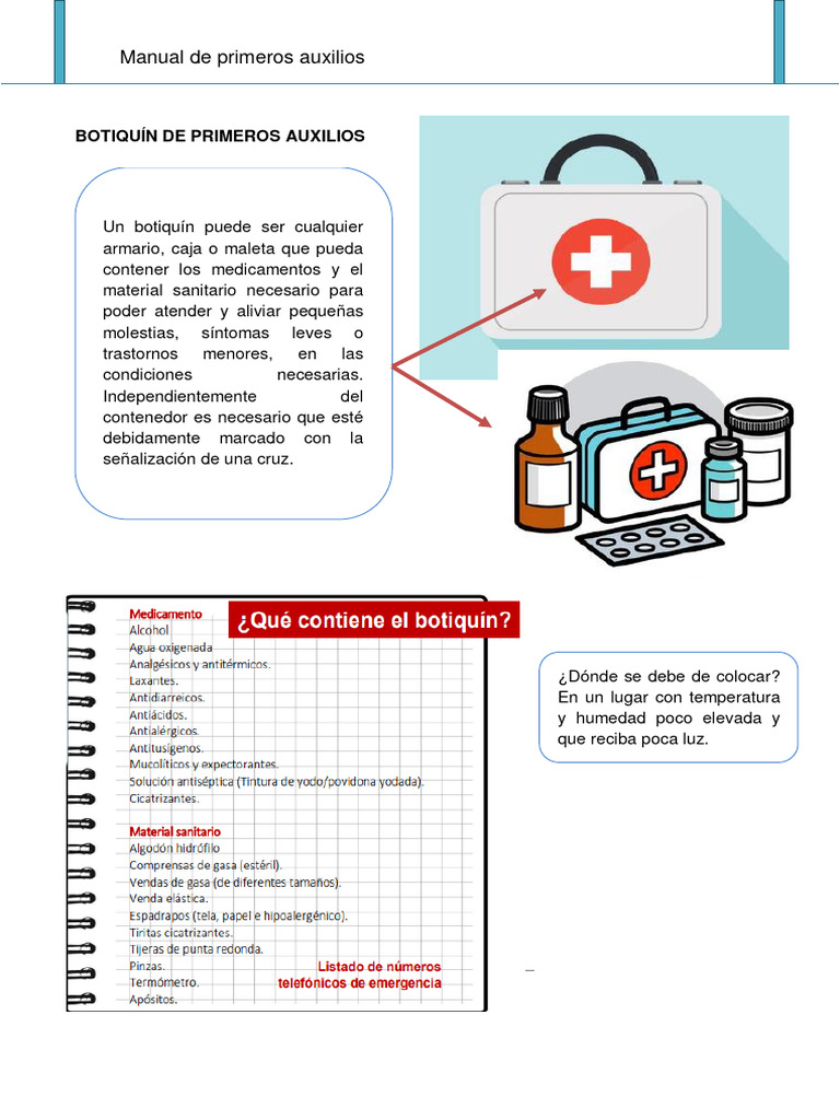 Contenido Manual de Primeros Auxilios 1.0 | PDF | Primeros auxilios | Herida