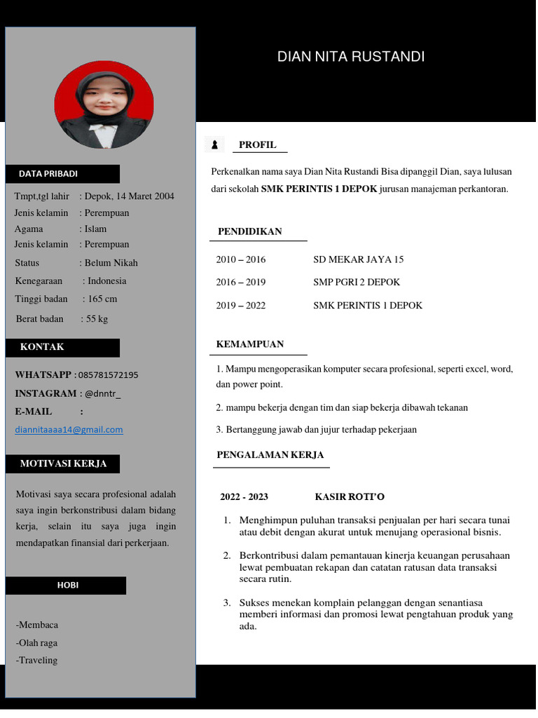 CV Dian Nita - Compressed | PDF