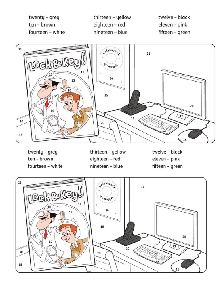 Color The Numbers 3rd Grade | PDF