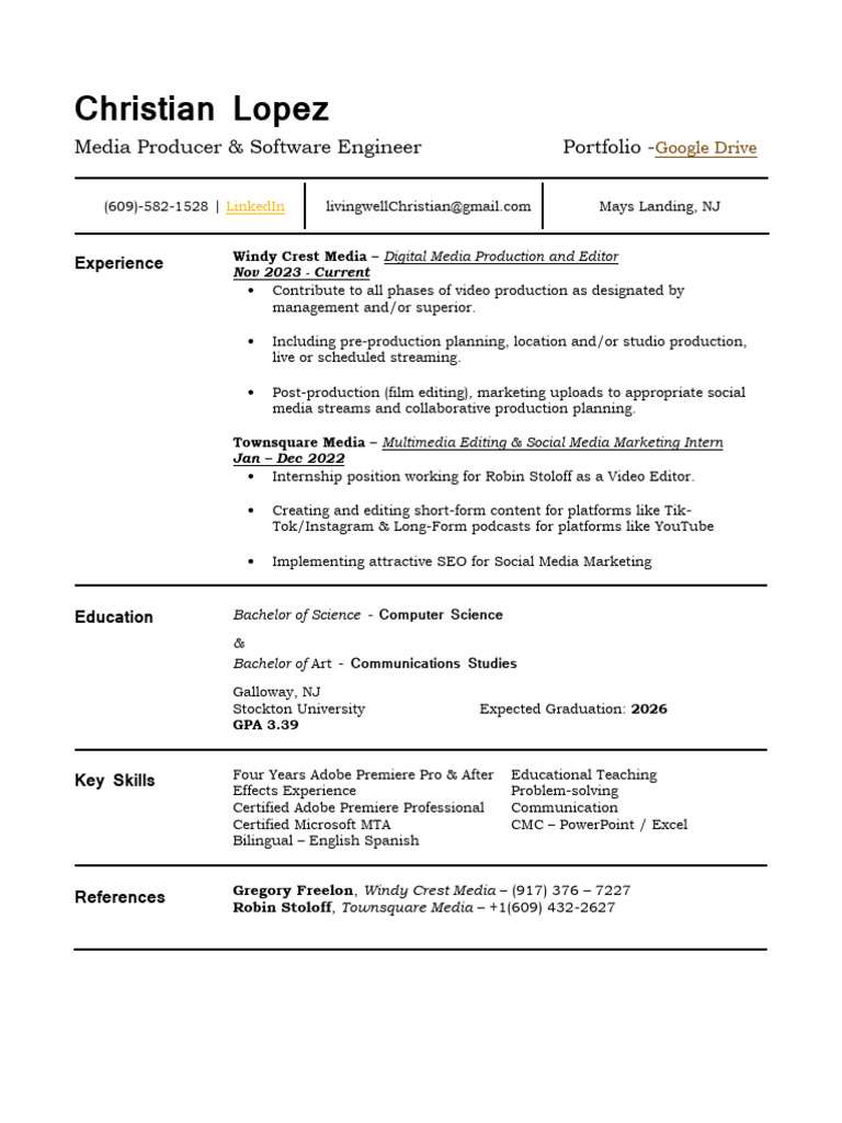 Media & Software Portfolio | PDF | Career & Growth | Art