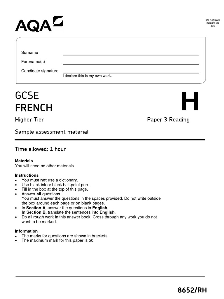 French Exam | PDF
