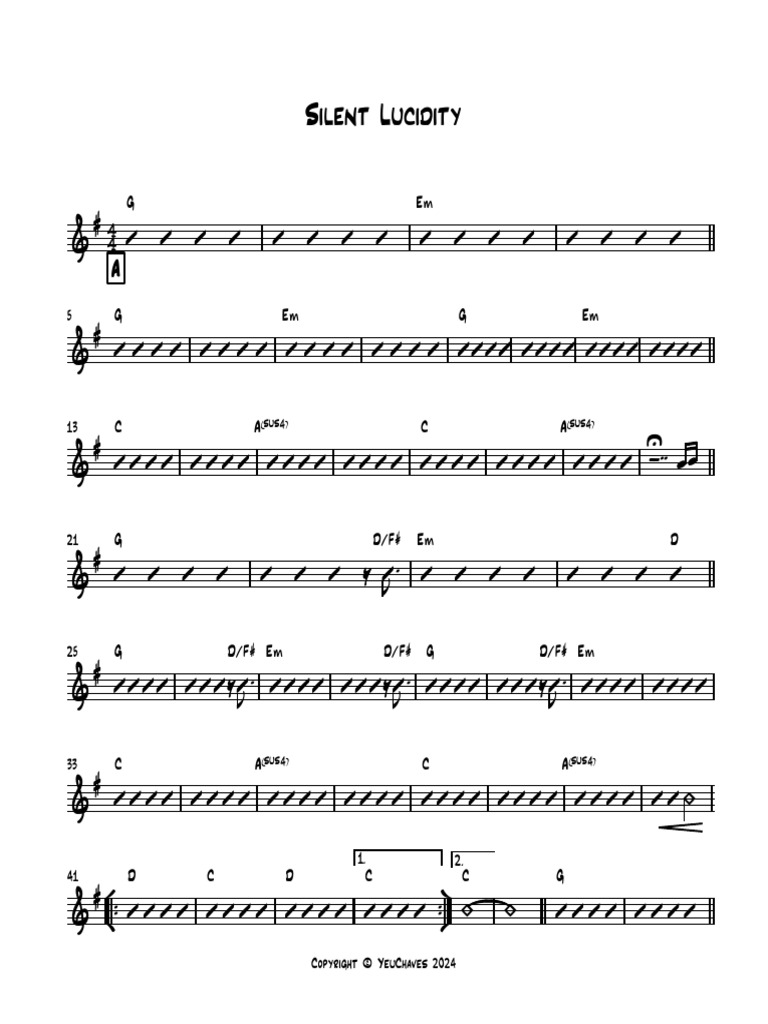 Silent Lucidity - Full Score | PDF