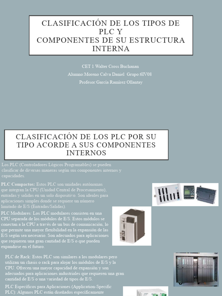 Clasificación de Los Tipos de PLC Por Sus Componentes Internos | PDF ...