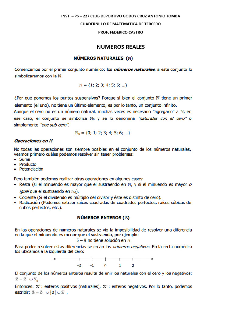 CUADERNILLO MATEMATICA TERCERO 2024 | PDF | Exponenciación | Sistema de ecuaciones lineales
