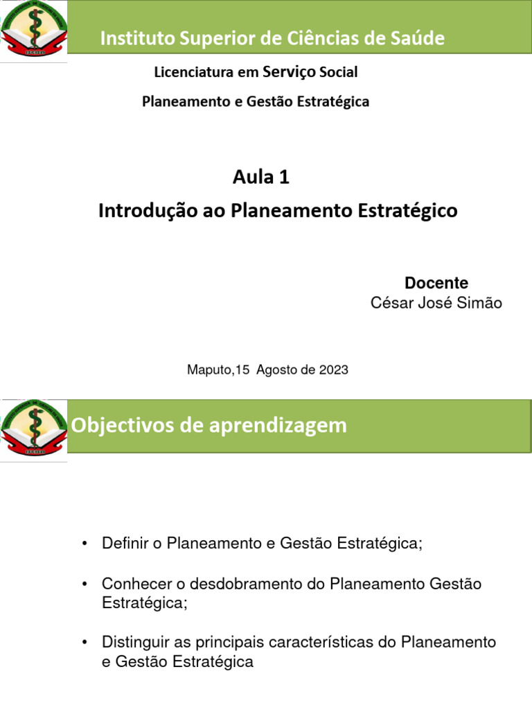 AULA 2 (1)_021858 | PDF | Planejamento | Planejamento estratégico