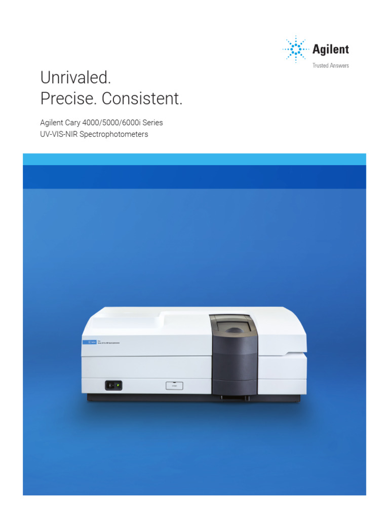 Agilent Cary 4000/5000/6000i Overview | PDF | Ultraviolet–Visible ...