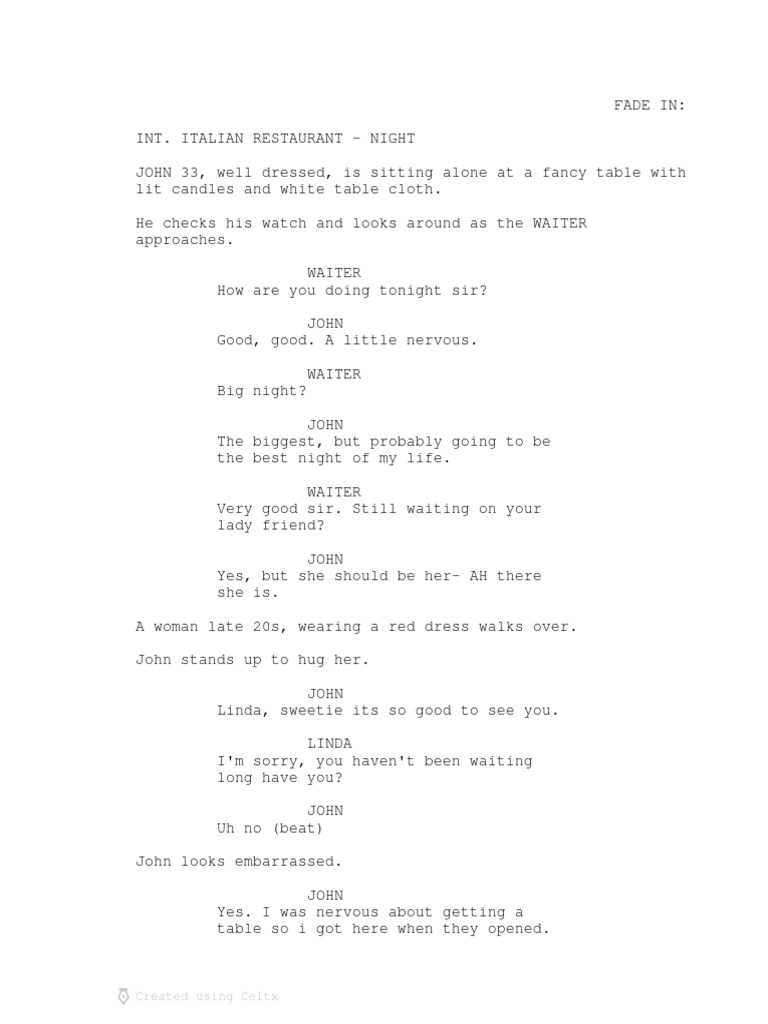 Script Conflict Scene | PDF | Waiting Staff
