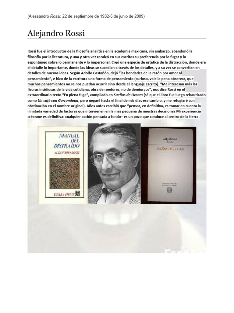 Alejandro Rossi | PDF