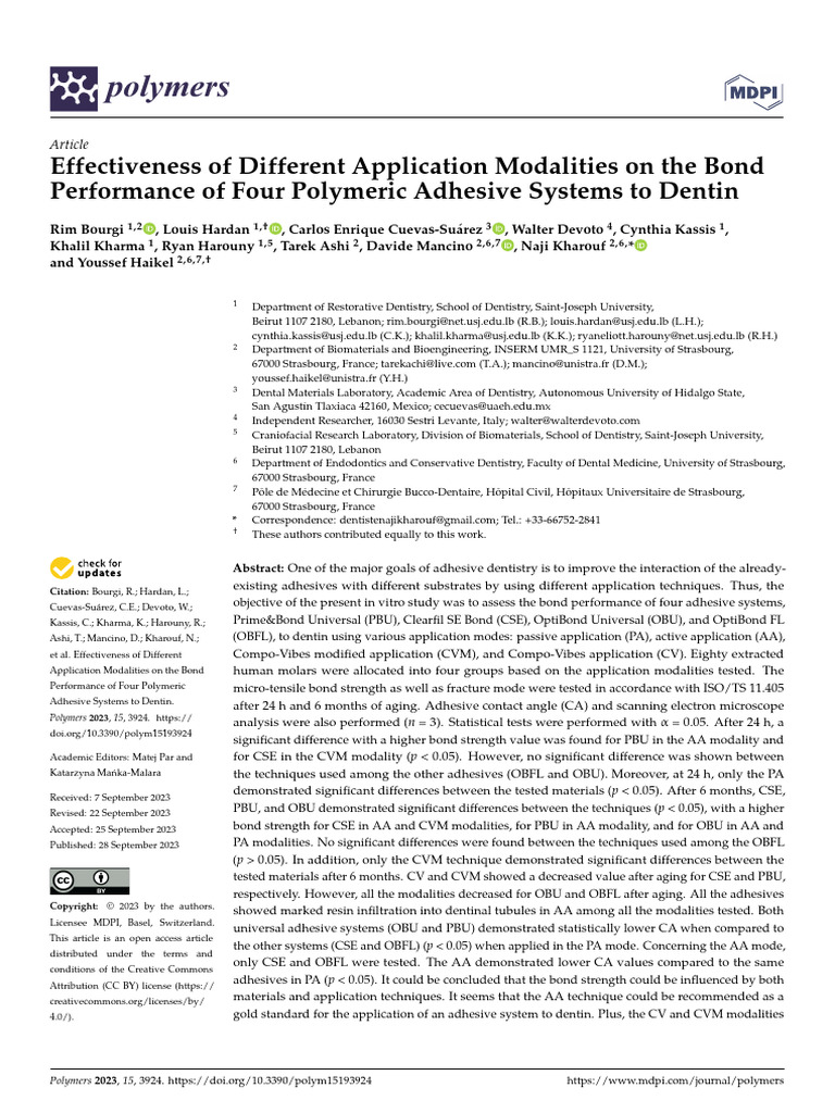 polymers-15-03924-v2 | PDF | Microscope | Scanning Electron Microscope