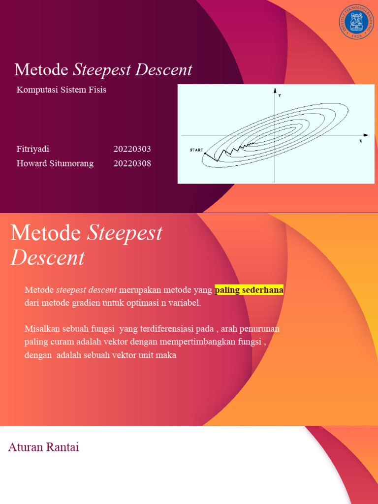Optimasi Metode Steepest Descent | PDF