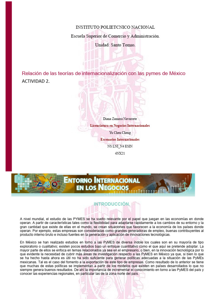 U3 - Act2 - Zamoran - Diana | PDF | Pequeñas y medianas empresas | Business