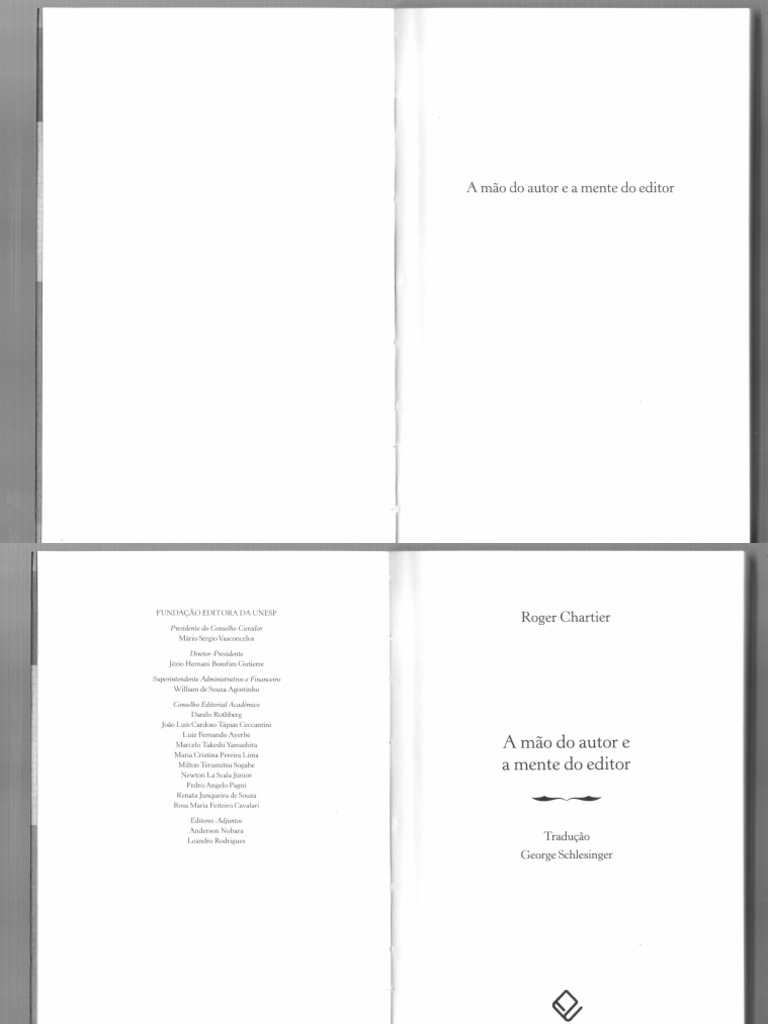 A Mão Do Autor e A Mente Do Editor (Roger Chartier) (Z-Library) | PDF ...
