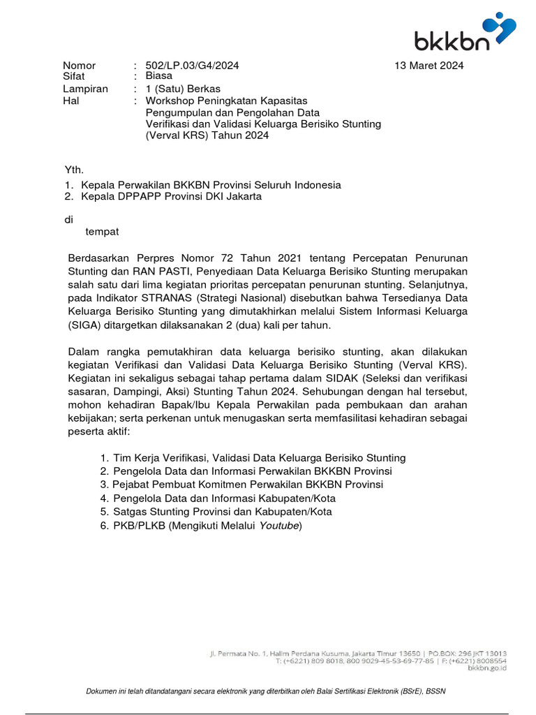 Workshop Pengumpulan Dan Pengolahan Data Verval KRS - Provinsi - Fix - Edit3 | PDF