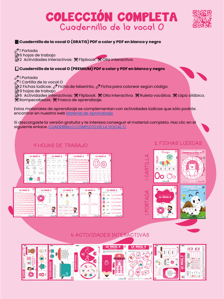 Cuadernillo de la vocal O: Actividades y Recursos | PDF | Servicio de ...
