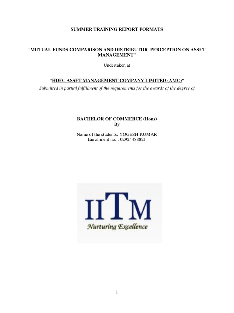 Final Project (Yogesh) | PDF | Investment Fund | Methodology