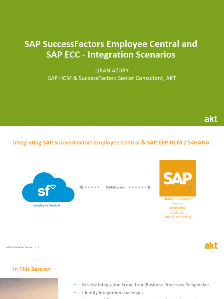 SAP SuccessFactors Employee Central and SAP ECC - Integration Scenarios ...