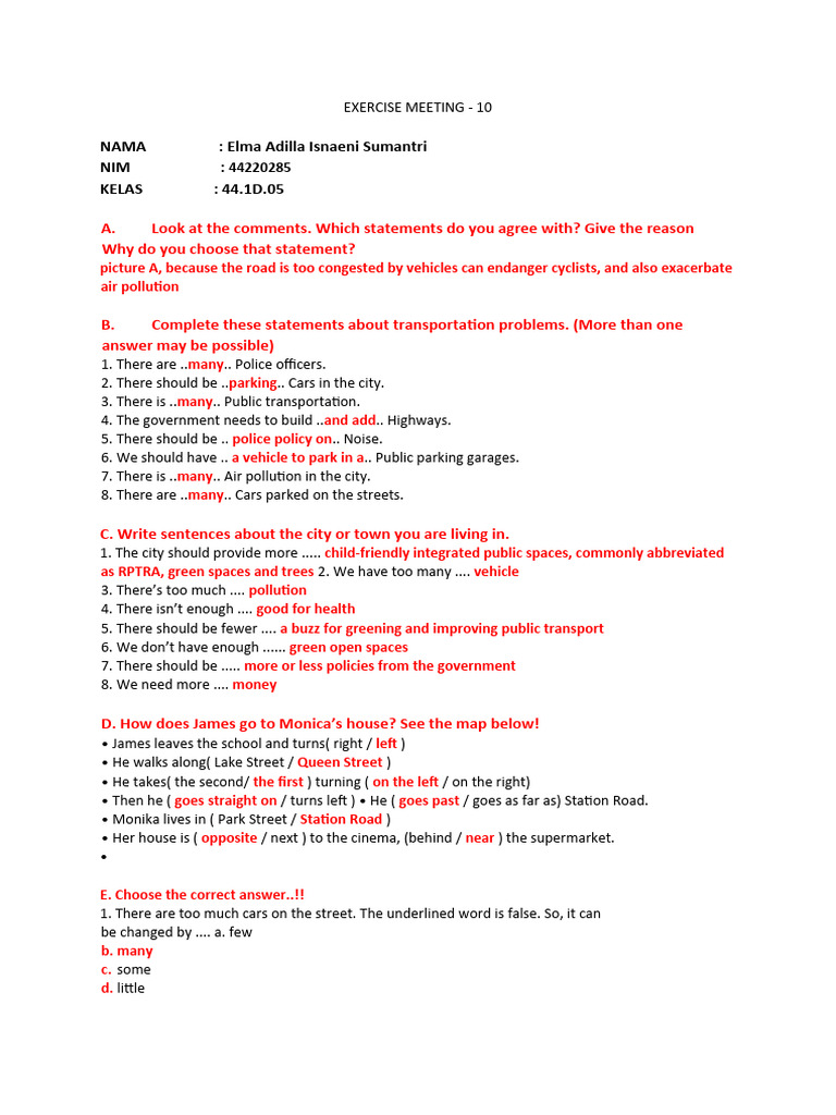 Exercise Meeting 10 Ellma | PDF | Transport | Land Transport