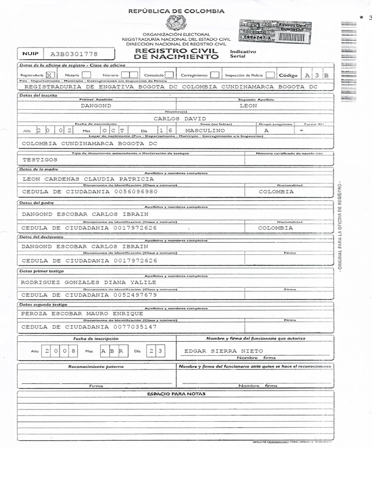 Registro Civil | PDF