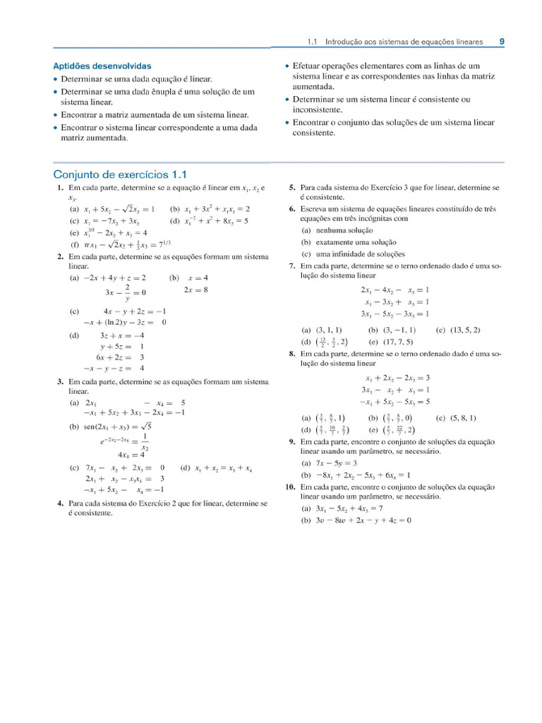 Atividade 01 AlgLin 2024 | PDF
