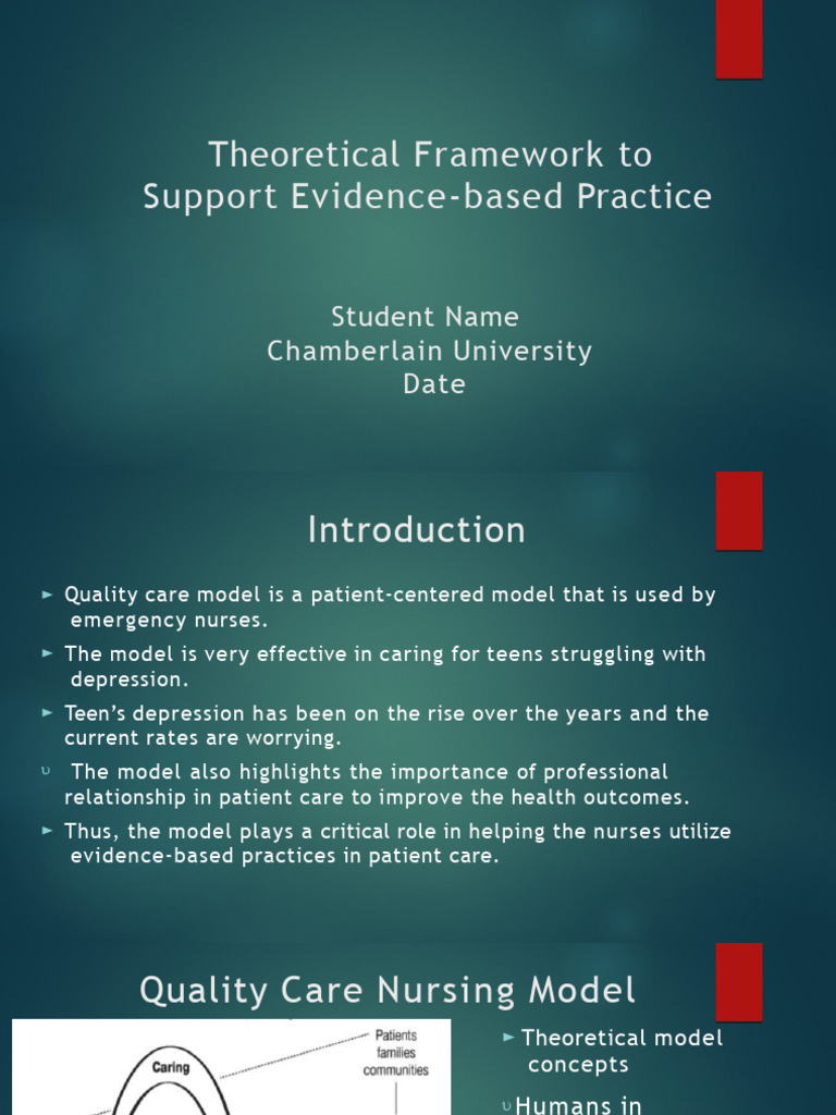 Theoretical Framework to Support Evidence-based Practice | PDF | Nursing | Adolescence