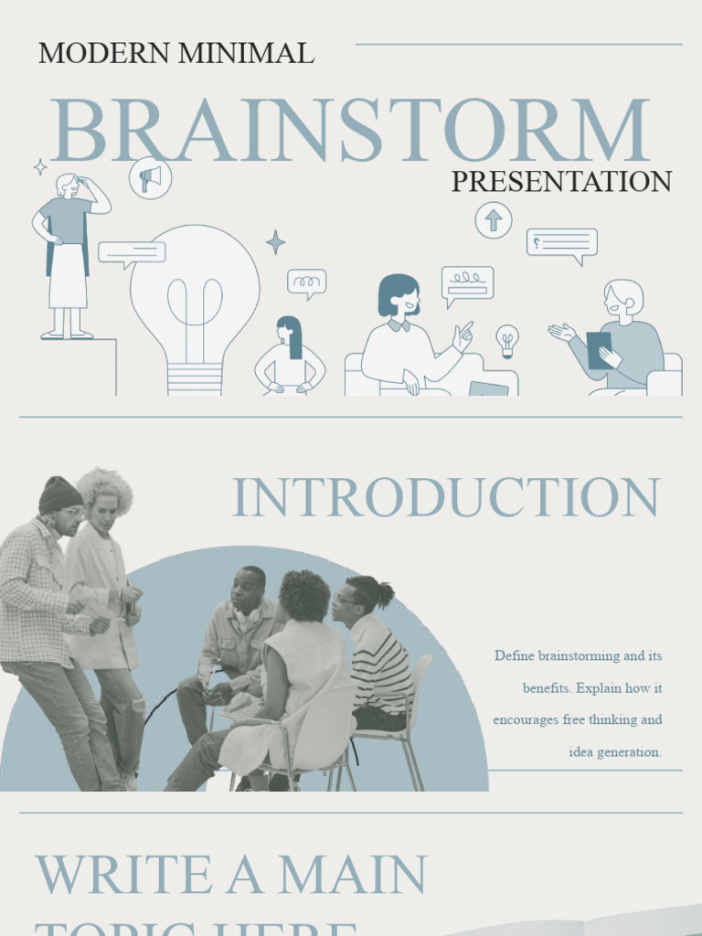 Geometric Modern Minimal Brainstorm Presentation | PDF | Brainstorming | Human Communication