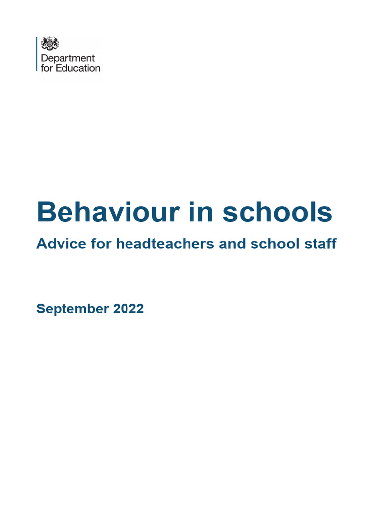 School Behaviour Management Guide | PDF | Special Education | Teachers
