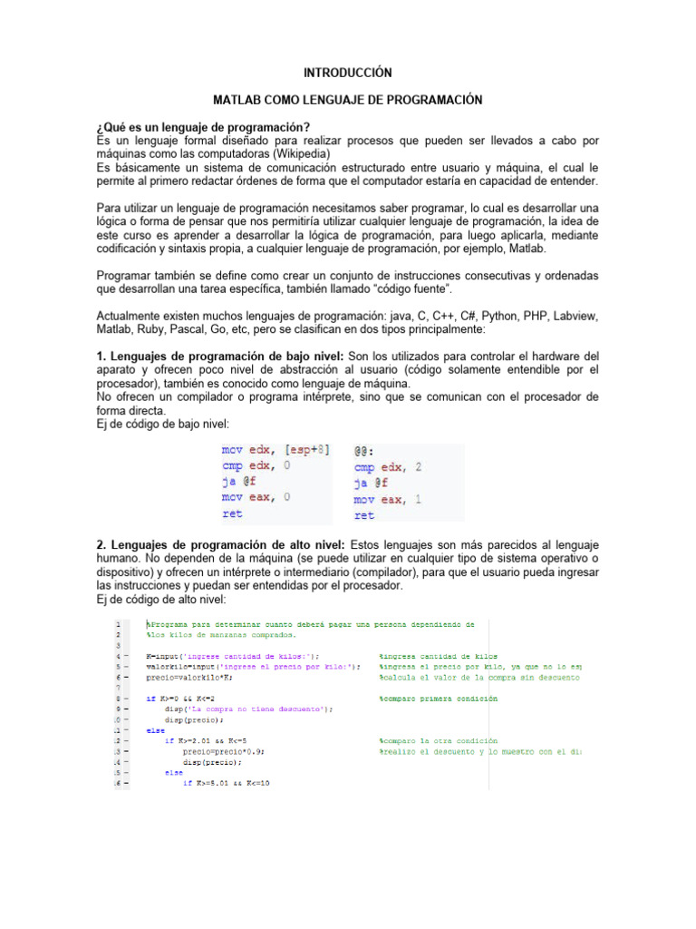 Guia 1 - Algoritmos Secuenciales | PDF | Lenguaje de programación | Programación de computadoras