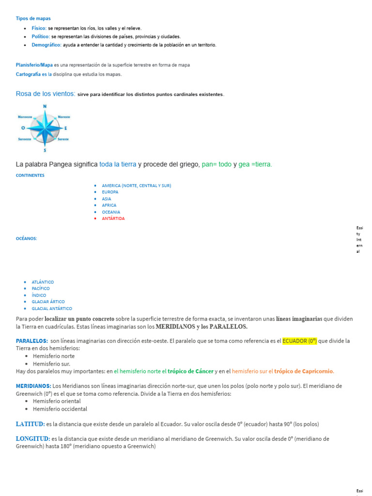 Resumen Soc - Nat 1 | PDF | Mapa | Tierra