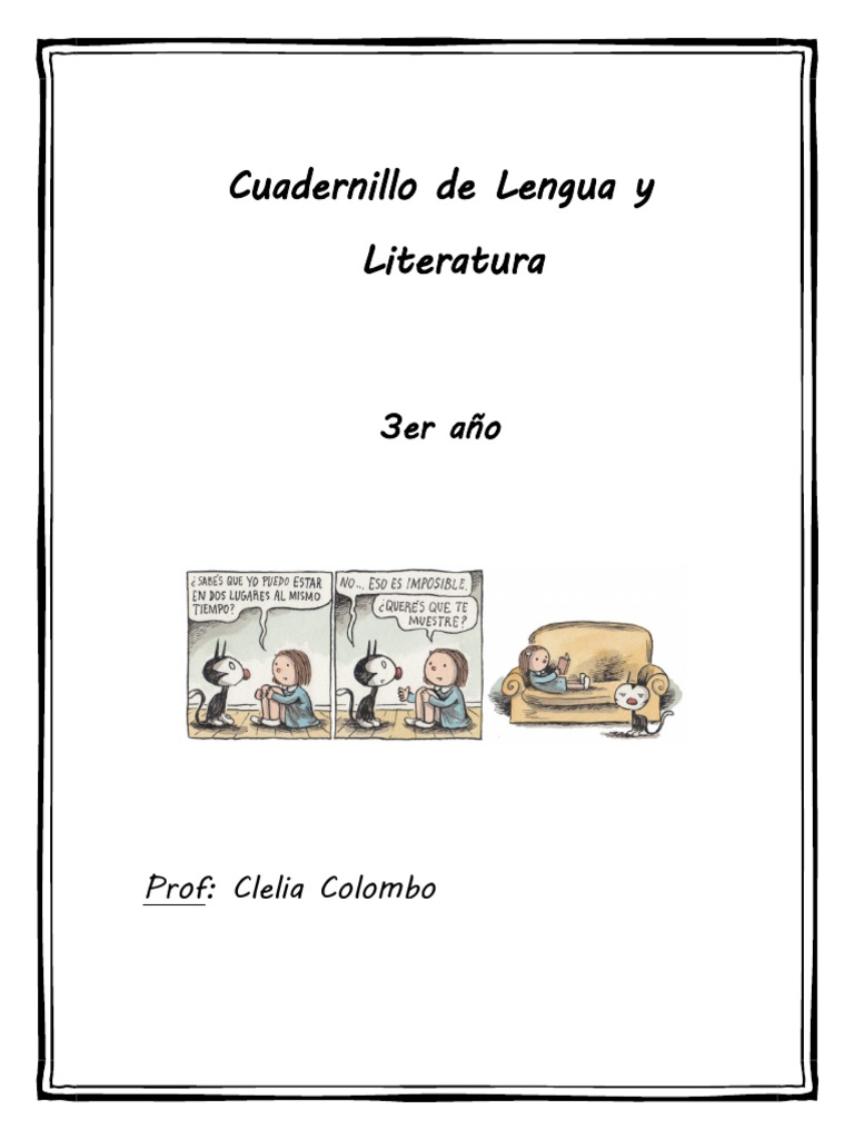 Cuadernillo Lengua y Literatura 3er Año 2024 | PDF | Teatro | Publicidad