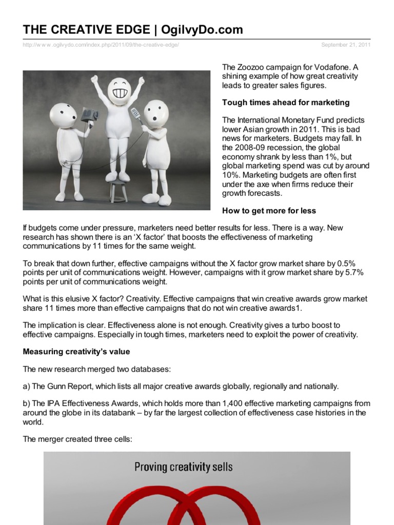 The CREATIVE EDGE OgilvyDocom | PDF | Brand | Creativity