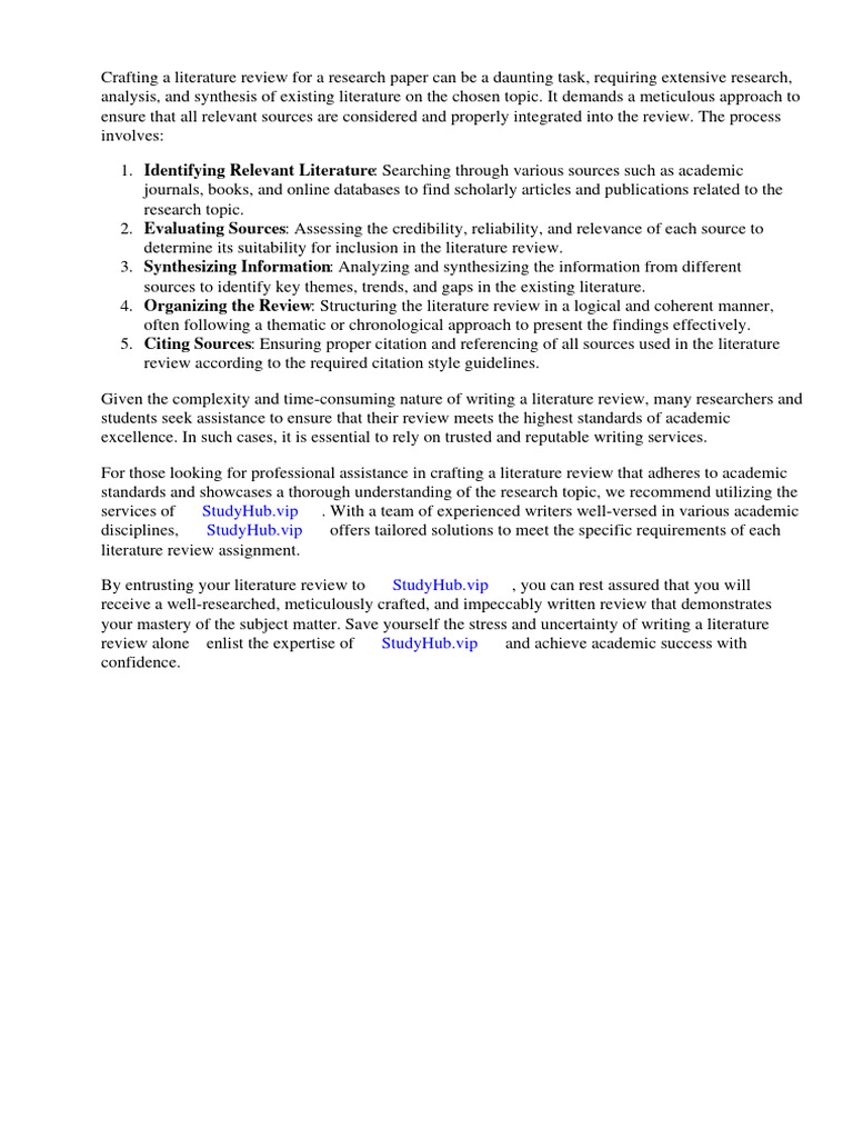 Example Literature Review in Research Paper | PDF | Essays | Academic ...