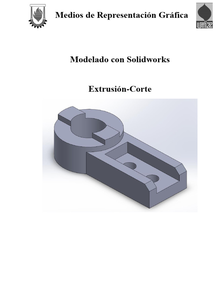 01 Solidworks Extrusion Corte Guia | PDF | Geometría euclidiana