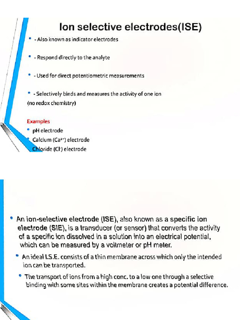 Ion Selective Electrode | PDF