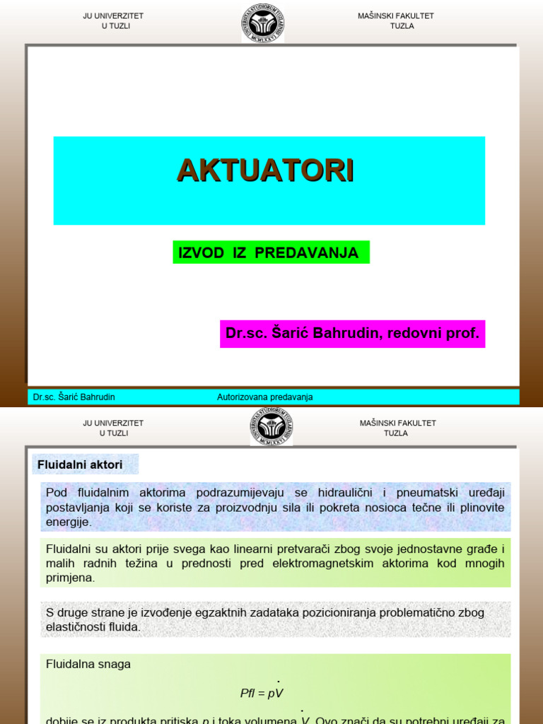 4 - Pred. (21 - 26 STR) Fluidni Aktori | PDF