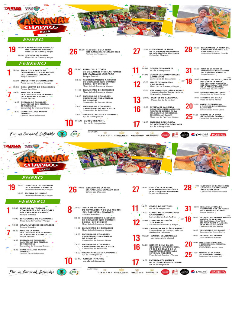 Calendario Carnaval Corregido | PDF