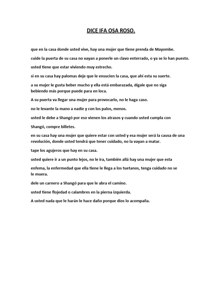 07-Dice Ifa Osa Roso | PDF