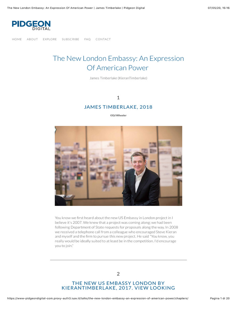 The New London Embassy: An Expression of American Power - James ...