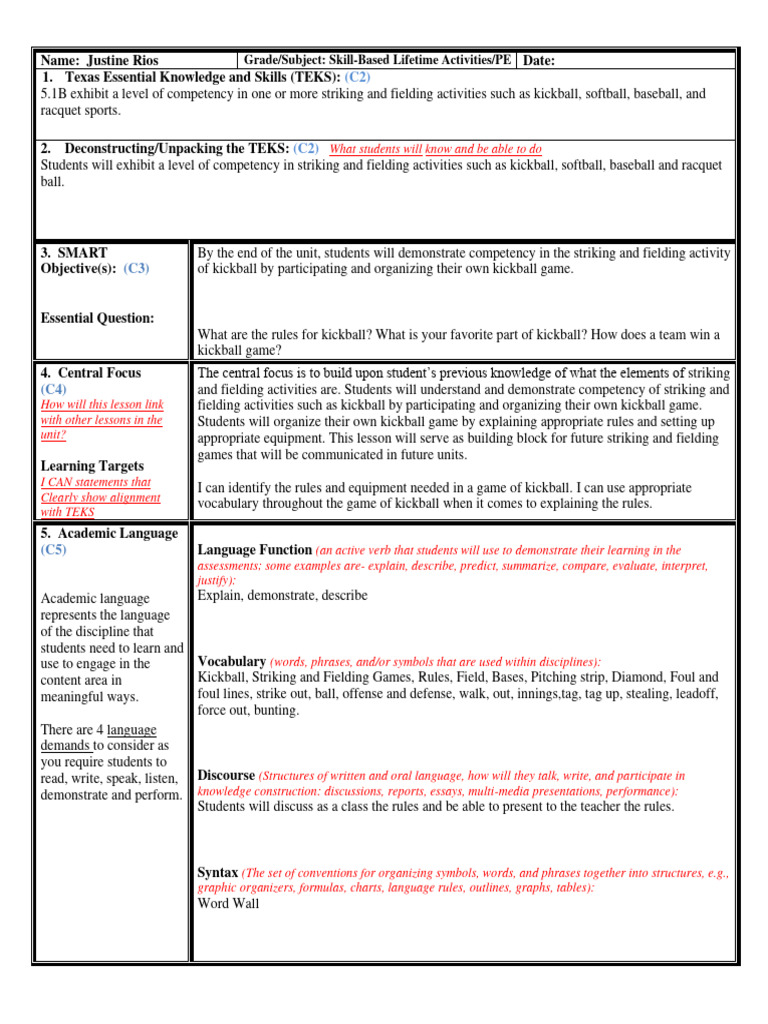 Lesson Plan Final | PDF | Vocabulary | Learning Lesson Plan Final | PDF | Vocabulary | Learning