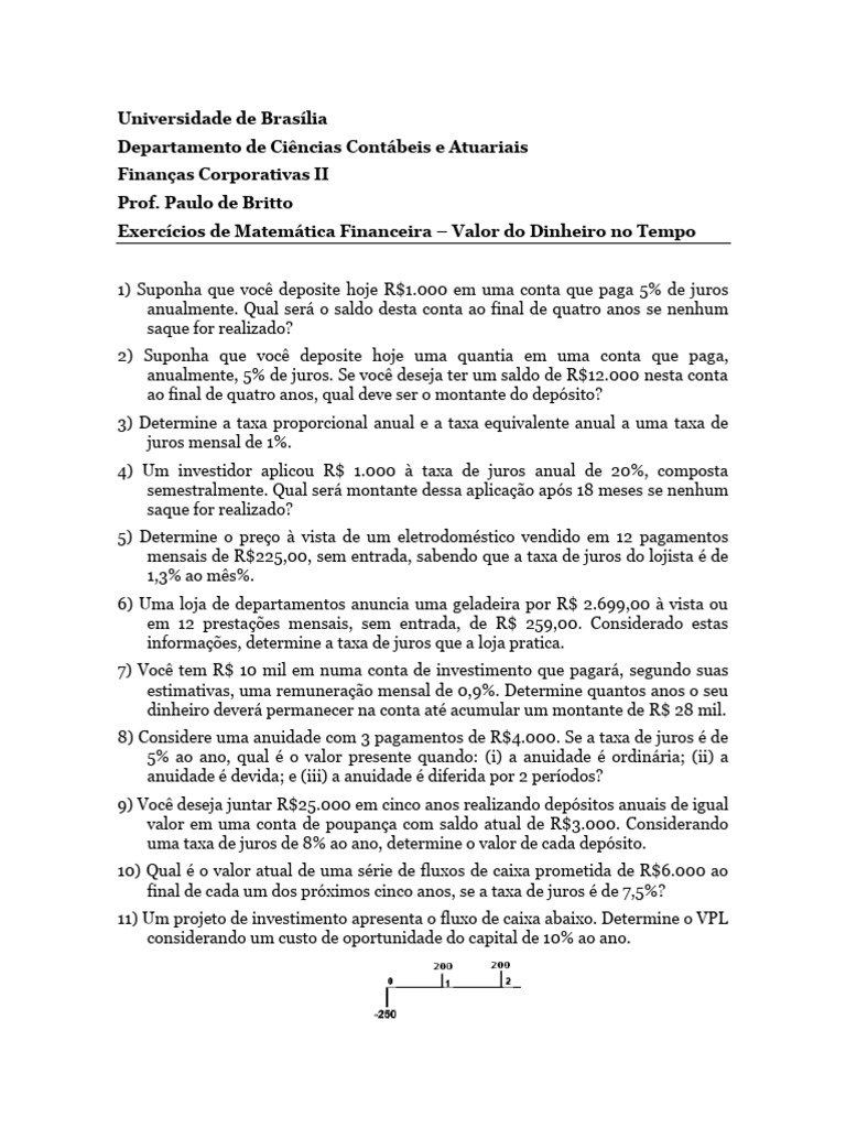 Exercícios VDT 1 | PDF