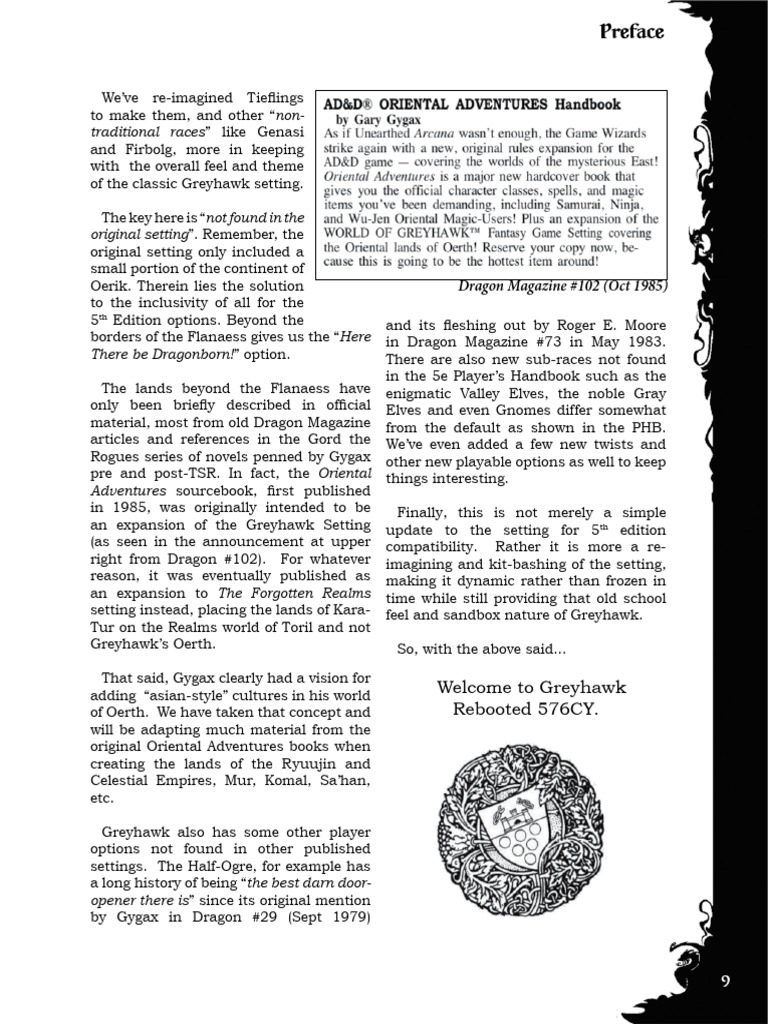 GreyhawkRebootedFinal 9 | PDF | Dungeons & Dragons Campaign Settings ...